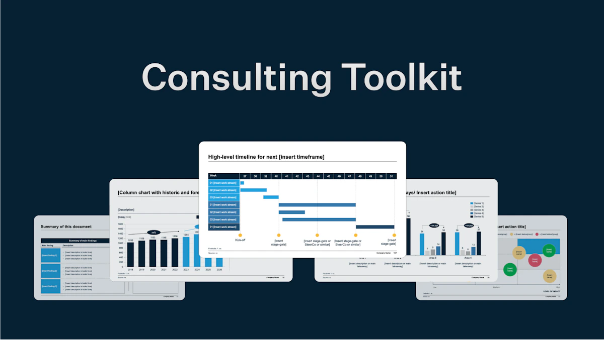 Consulting toolkit and template - by ex-McKinsey Consultants